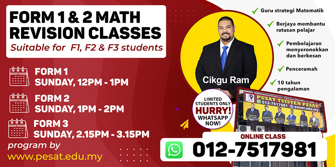 REVISION CLASSES 2023 | ONLINE TUITION YEAR 3 - FORM 6|SPM STPM 2025